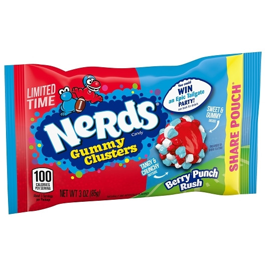 Nerds Gummy Clusters Sharepack Countertop Display, 63 Count, 1 Per Case