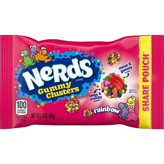 Nerds Gummy Clusters Sharepack Countertop Display, 63 Count, 1 Per Case
