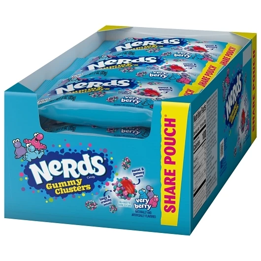 Nerds Gummy Clusters Very Berry, 3 Ounce, 48 per case