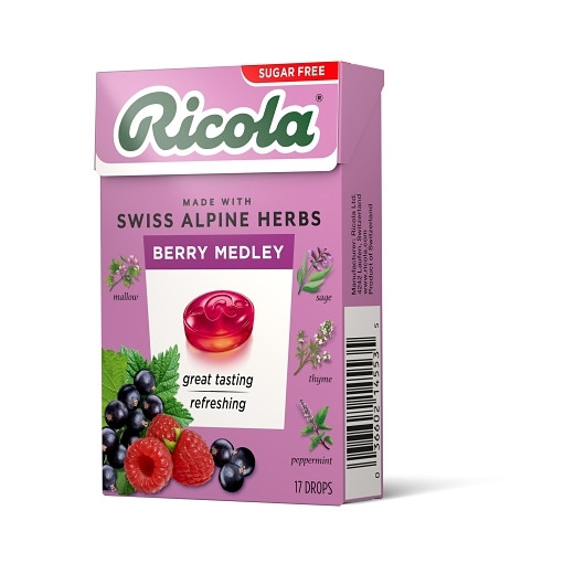 Ricola Soft Berry Medley, 18 Count, 10 Per Pack, 12 Per Case