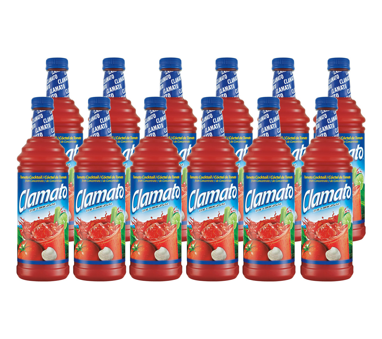 Clamato Original Tomato Cocktail, 1 L Bottle, 12/Case - Coast Brothers