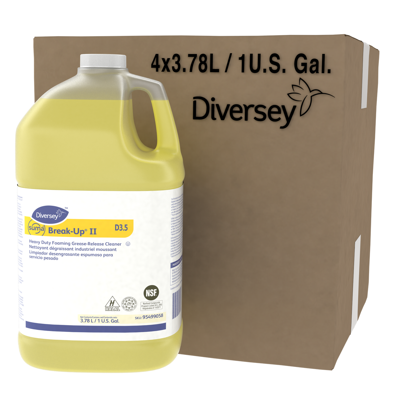 Diversey™ Suma Break-Up II D3.5 Heavy-Duty Foaming Grease-Release ...