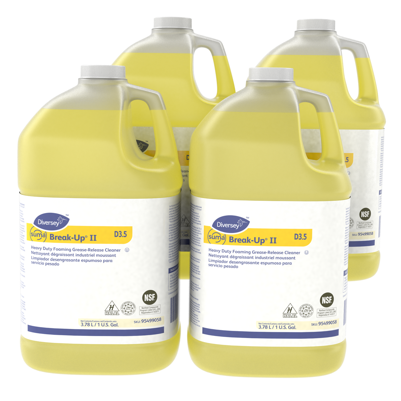 Diversey™ Suma Break-Up II D3.5 Heavy-Duty Foaming Grease-Release ...