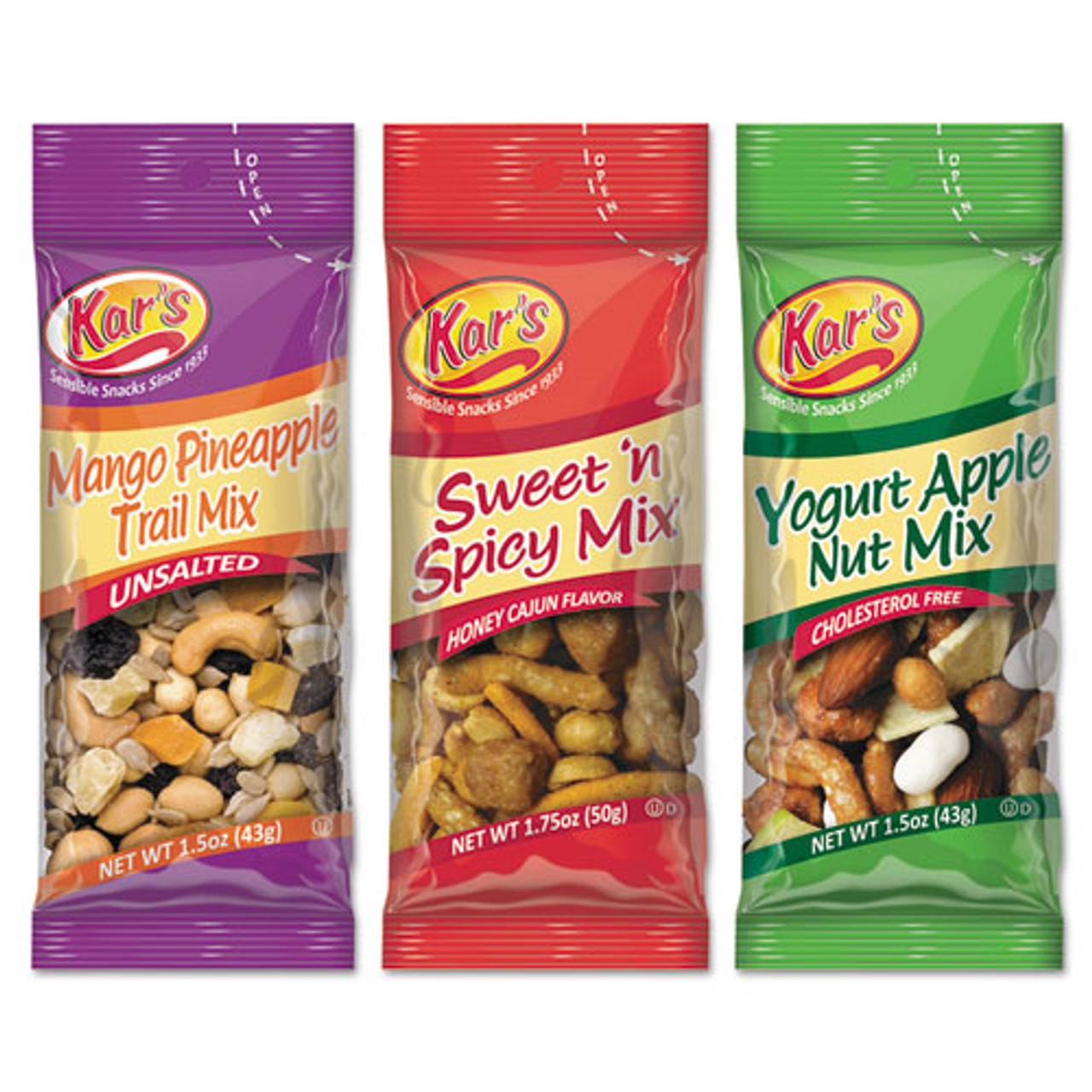 Kar's Trail Mix Variety Pack, Assorted Flavors, 24 Packets/box