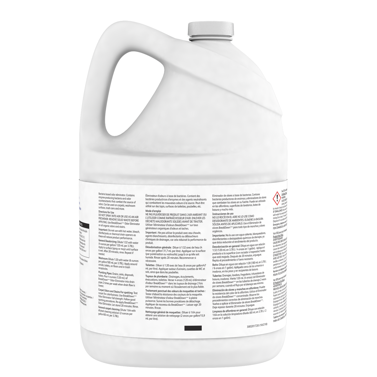 Diversey™ Breakdown Odor Eliminator, Fresh Scent, Liquid, 4 x 1 Gal Bottle