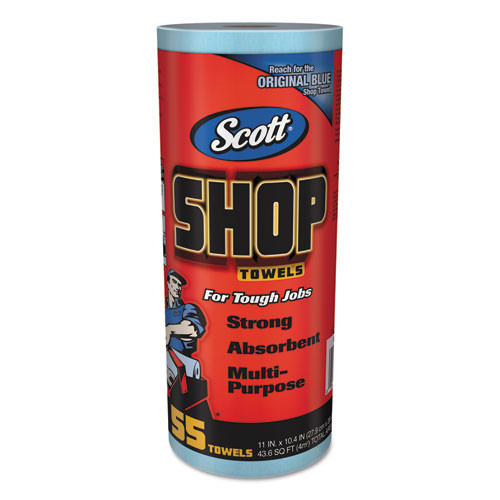 Shop Towels, Pop-up Box, Blue, 10 X 12, 200/box, 8 Boxes/carton