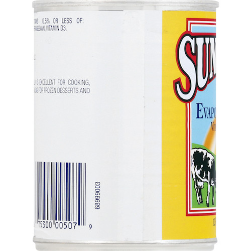 Sunshine Evaporated Milk, 12 Fluid Ounces, 24 Per Case
