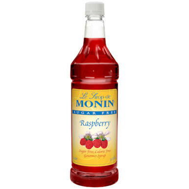 Monin Sugar-Free Raspberry Syrup, 1 Liter, 4 per Case