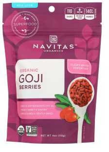 Navitas Organics Organic Goji Berries, 4 Ounces, 12 Per Case