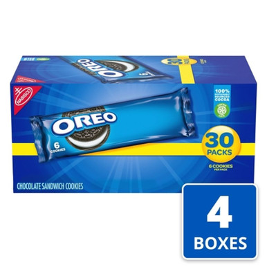 Oreo Single Serve Cookie, 2.4 Ounces, 30 Per Box, 4 Boxes Per Case