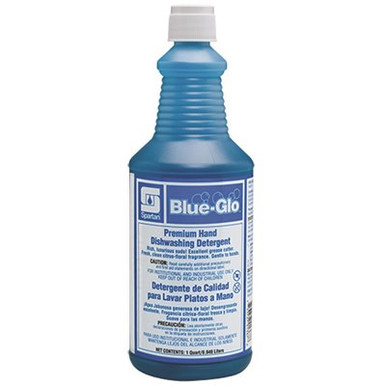 Spartan Blue Glo Dishwashing Detergent Fresh Scent, 1 Quart, 12 Per Case