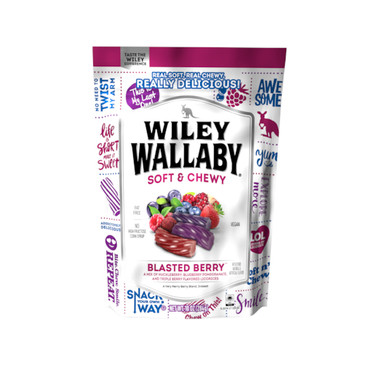 Wiley Wallaby Blasted Berry Soft and Chewy Licorice Candy, 10 Ounce, 10 ...
