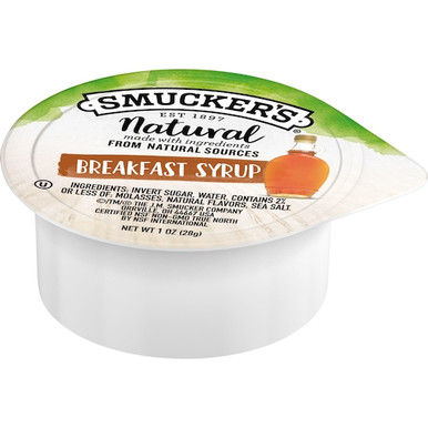 Smucker's Natural Breakfast Syrup Cup Single Serve, 1 Ounce, 100 Per Case