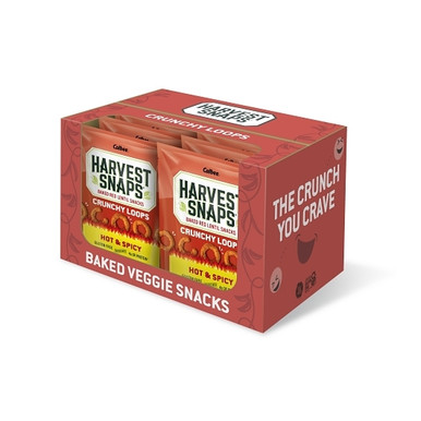 Harvest Snaps Red Lentil Crunchy Loops Hot & Spicy Case, 2.5 Ounce, 12 ...