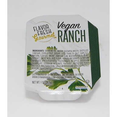 Flavor Fresh Vegan Ranch Cup Dressing Single Serve, 1 Ounce, 100 Per Case