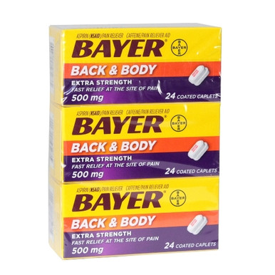 Bayer Back and Body Extra Strength, 24 Count, 36 Per Case