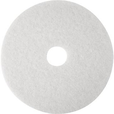 17", WHITE, POLISHING FLOOR PADS, 3M, SUPER SOFT, 5/CT