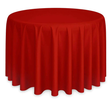 Oxford 72" Red Round Table Linen, 1 Dozen