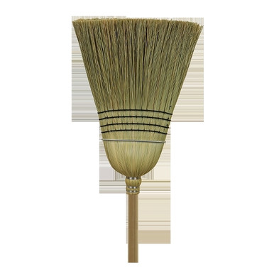 O-Cedar Commercial Warehouse Corn Deluxe Wood Handle Broom, 6 Per Case
