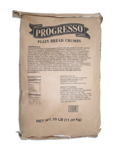 General Mills Progresso Bulk Plain Bread Crumbs, 25 Pound per Pack, 1 ...