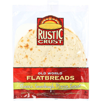 Rustic Crust Old World Flatbreads, 12” Classic Sourdough Pizza Crust ...