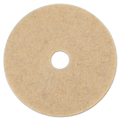 Natural Hog Hair Burnishing Floor Pads, 21" Diameter, Tan, 5/carton