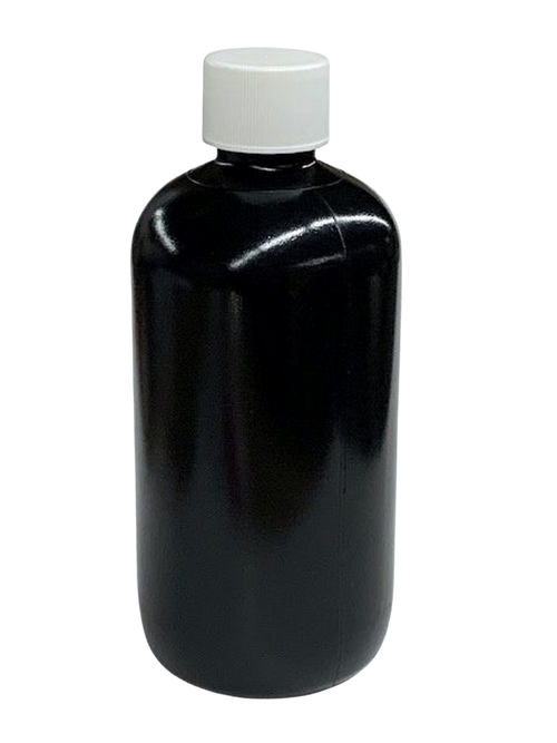 4 oz LDPE Boston Round Plastic Bottle with Cap - Gaunt Industries