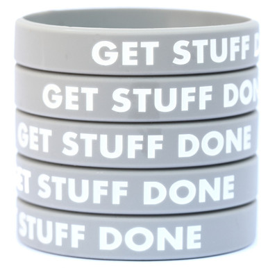 5 of Get Stuff Done Wristbands | Custom Awareness Wristbands | Adult ...