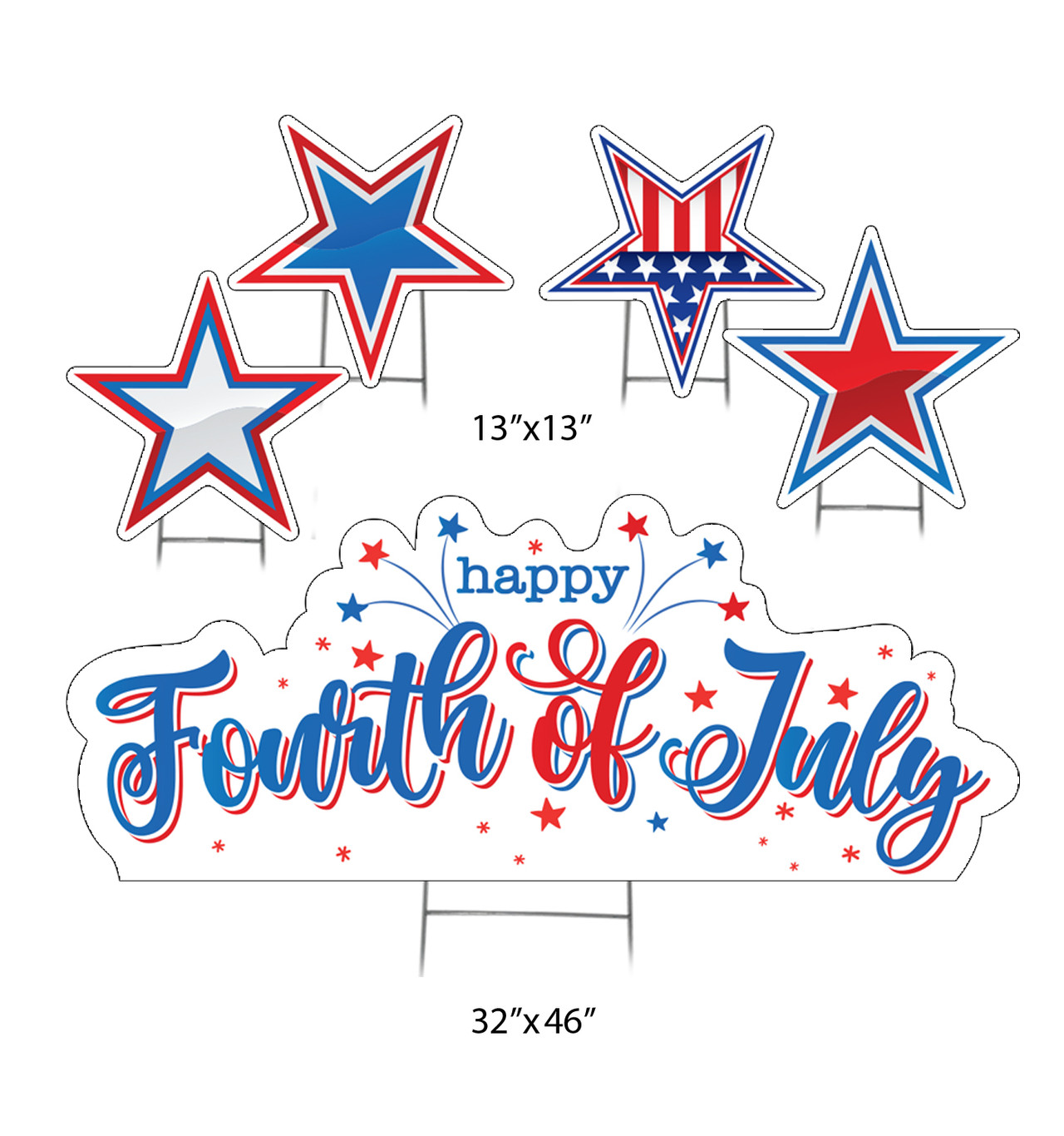 4th of July Star Pack! Outdoor Yard Signs