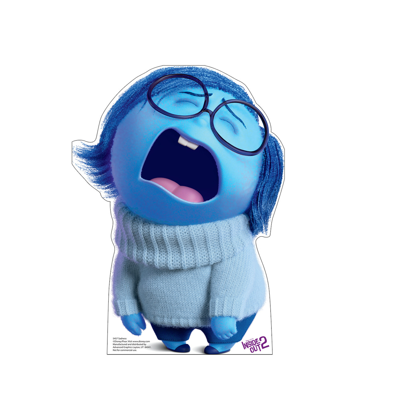 Life-size Sadness Inside Out 2 Cardboard Cutout