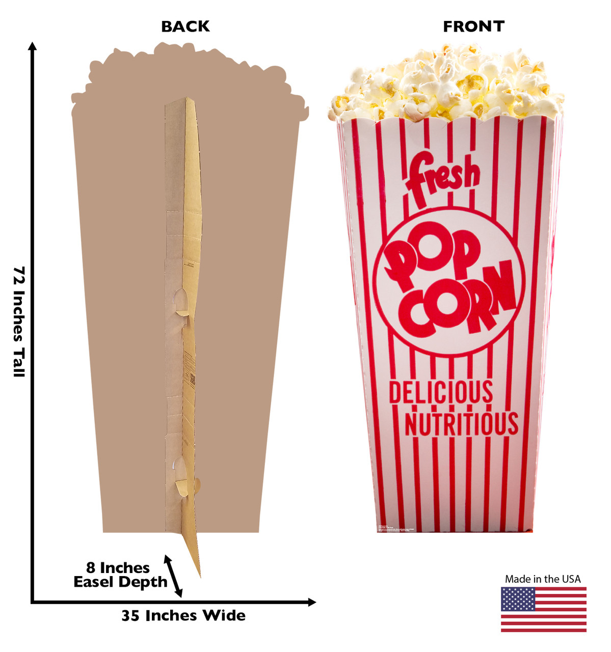 Life size Popcorn Box Cardboard Standup Cardboard Cutout Life size Popcorn Box Cardboard Standup Cardboard Cutout