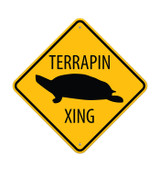 Coroplast Terrapin Crossing Yard Sign