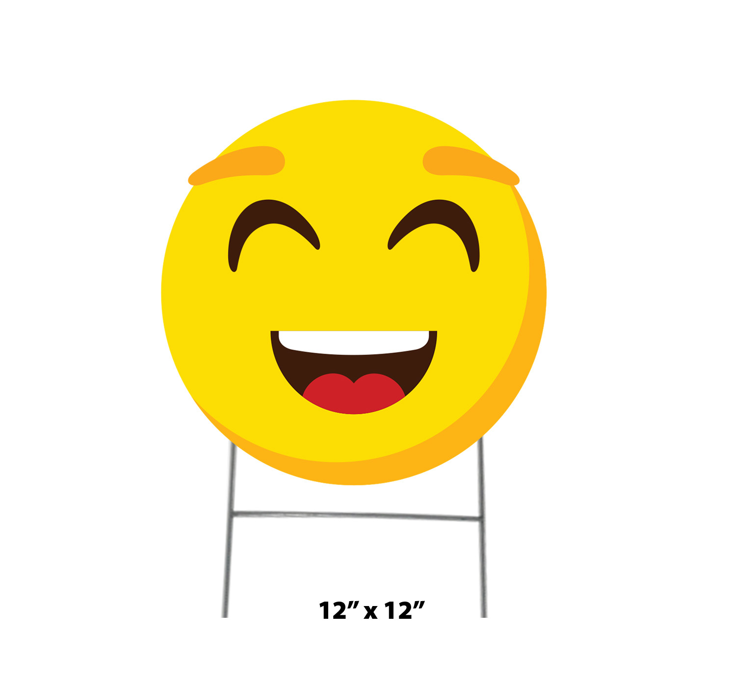 Coroplast Outdoor Yard Sign Icon Emoji Smile Face