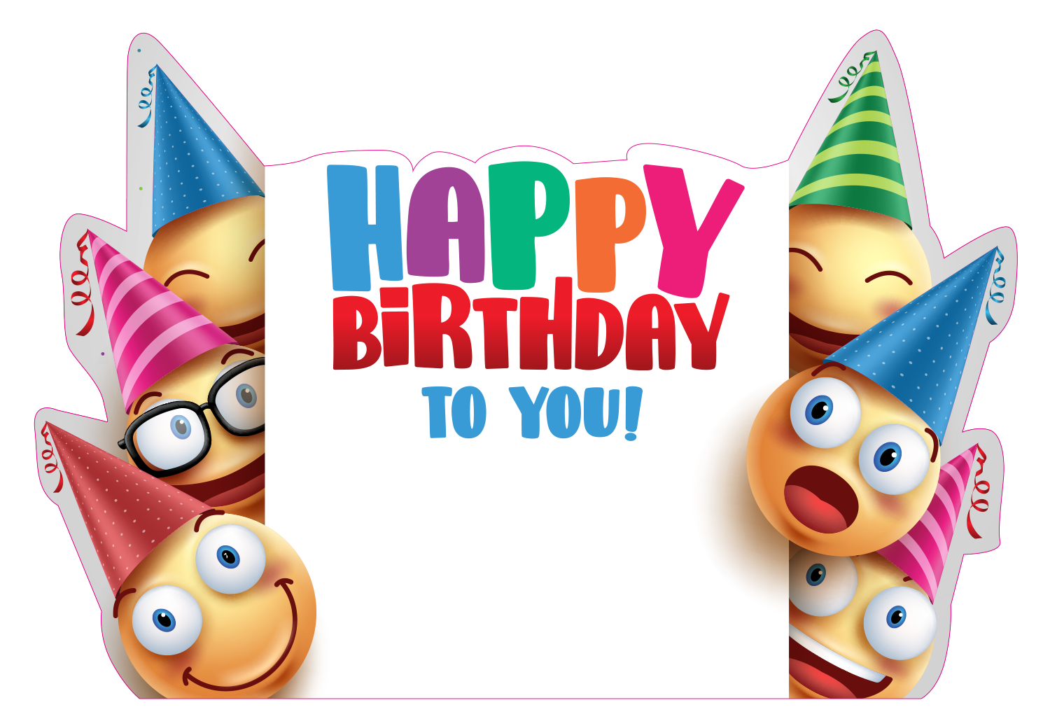Personalized Happy Birthday Emoji Yard Sign - Advanced Graphics