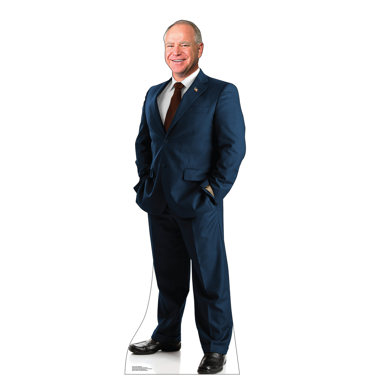 Life-size Outdoor Coroplast Cutout of Tim Walz