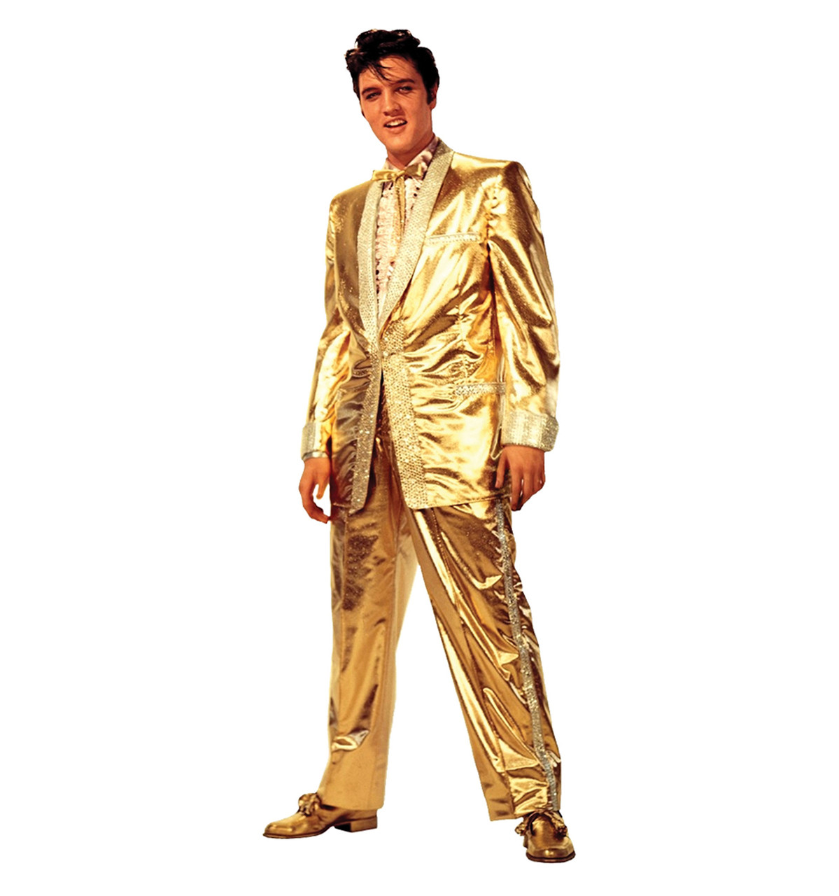 Life-size Elvis Presley Gold Suit Cardboard Cutout Standee