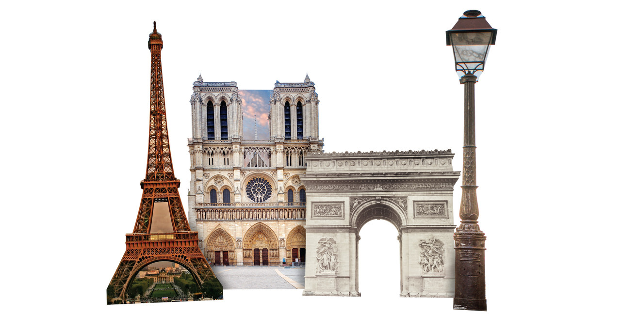Paris Landmark Set 2 Cardboard Cutout Standee