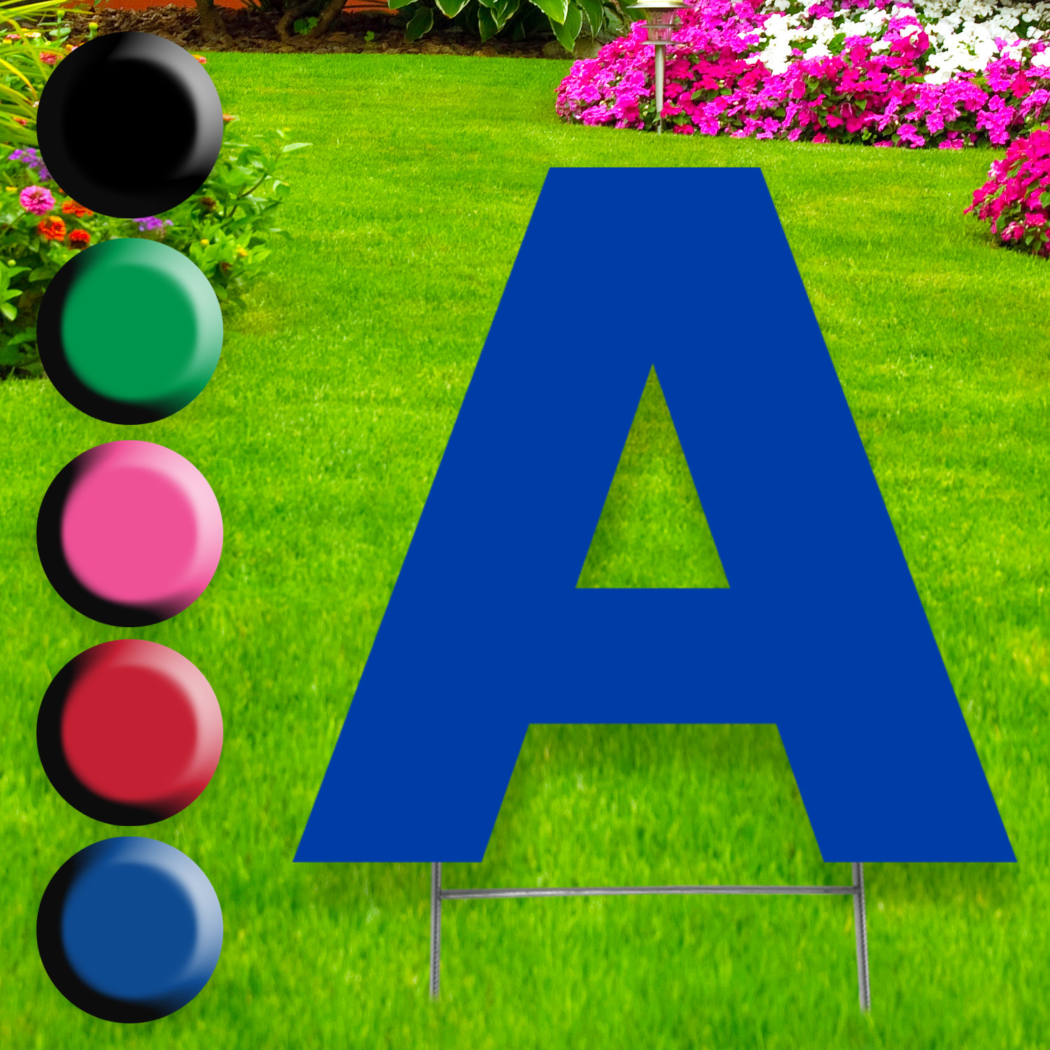 Life-Size Coroplast Outdoor Yard Sign Letter A