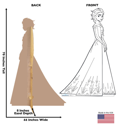 Cardboard Standee of Elsa Frozen 2 | Disney Frozen Elsa Cardboard Cutout