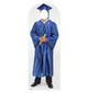 Life-size Male Graduate Blue Cap and Gown Cardboard Standup | Cardboard ...