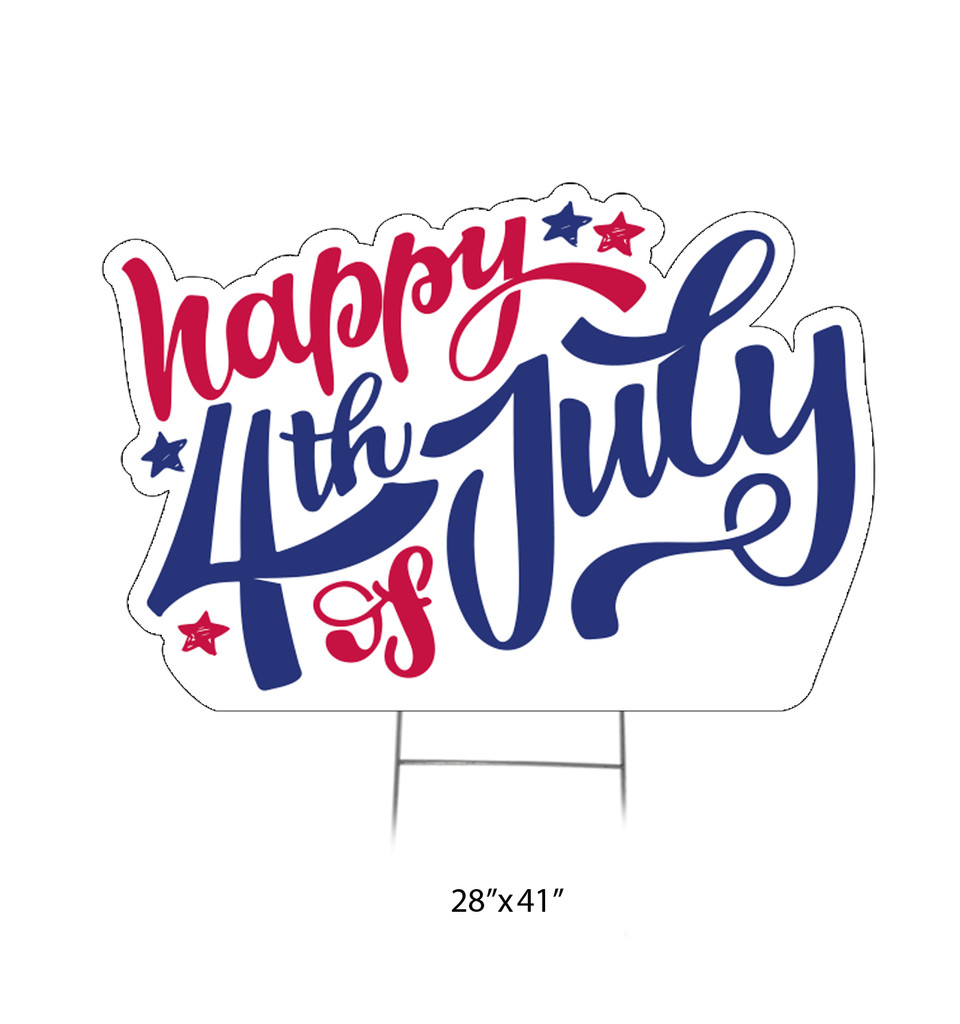 4th of July Large Outdoor Yard Sign