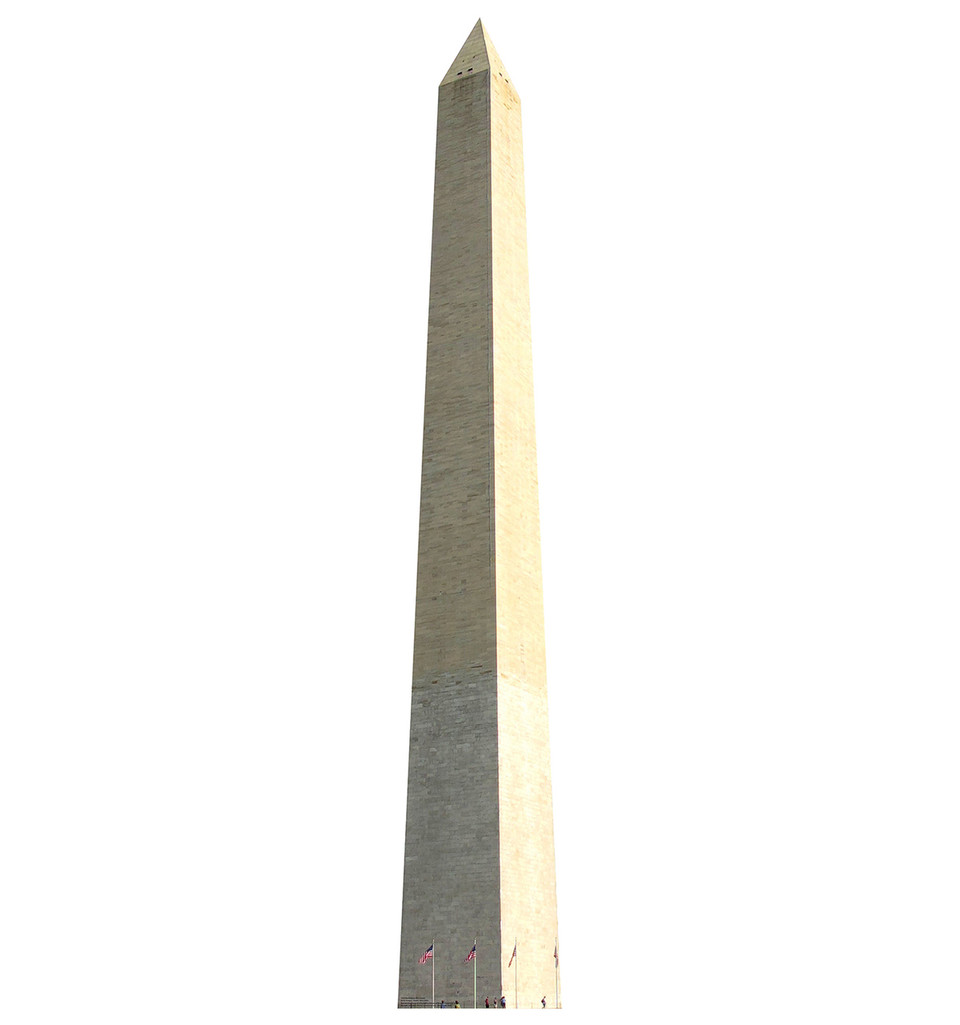 Life-size Washington Monument Cardboard Cutout