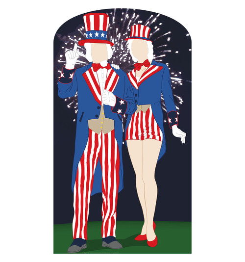 Life-size Aunt and Uncle Sam Cardboard Standup |Cardboard Cutout