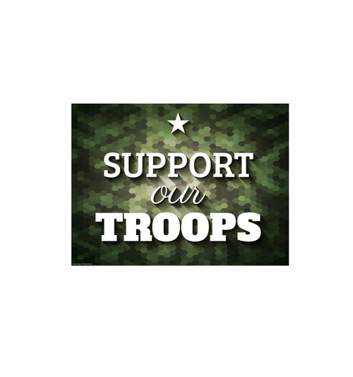 Life-Size Outdoor Support Our Troops Yard Sign