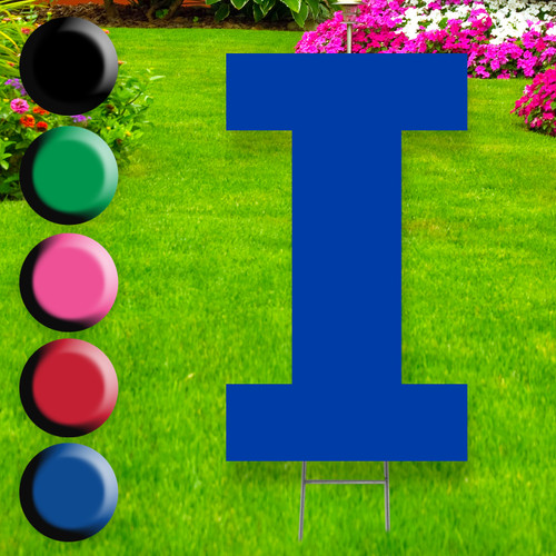 Life-Size Coroplast Outdoor Yard Sign Letter I