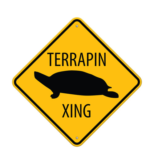 Coroplast Terrapin Crossing Yard Sign