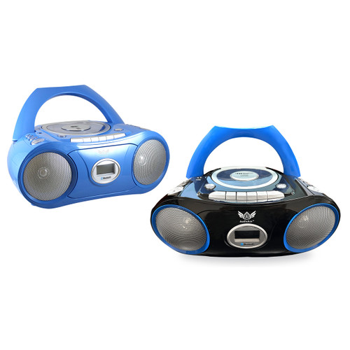 HamiltonBuhl AudioAce™ Portable Bluetooth, CD, Cassette and FM Boombox ...