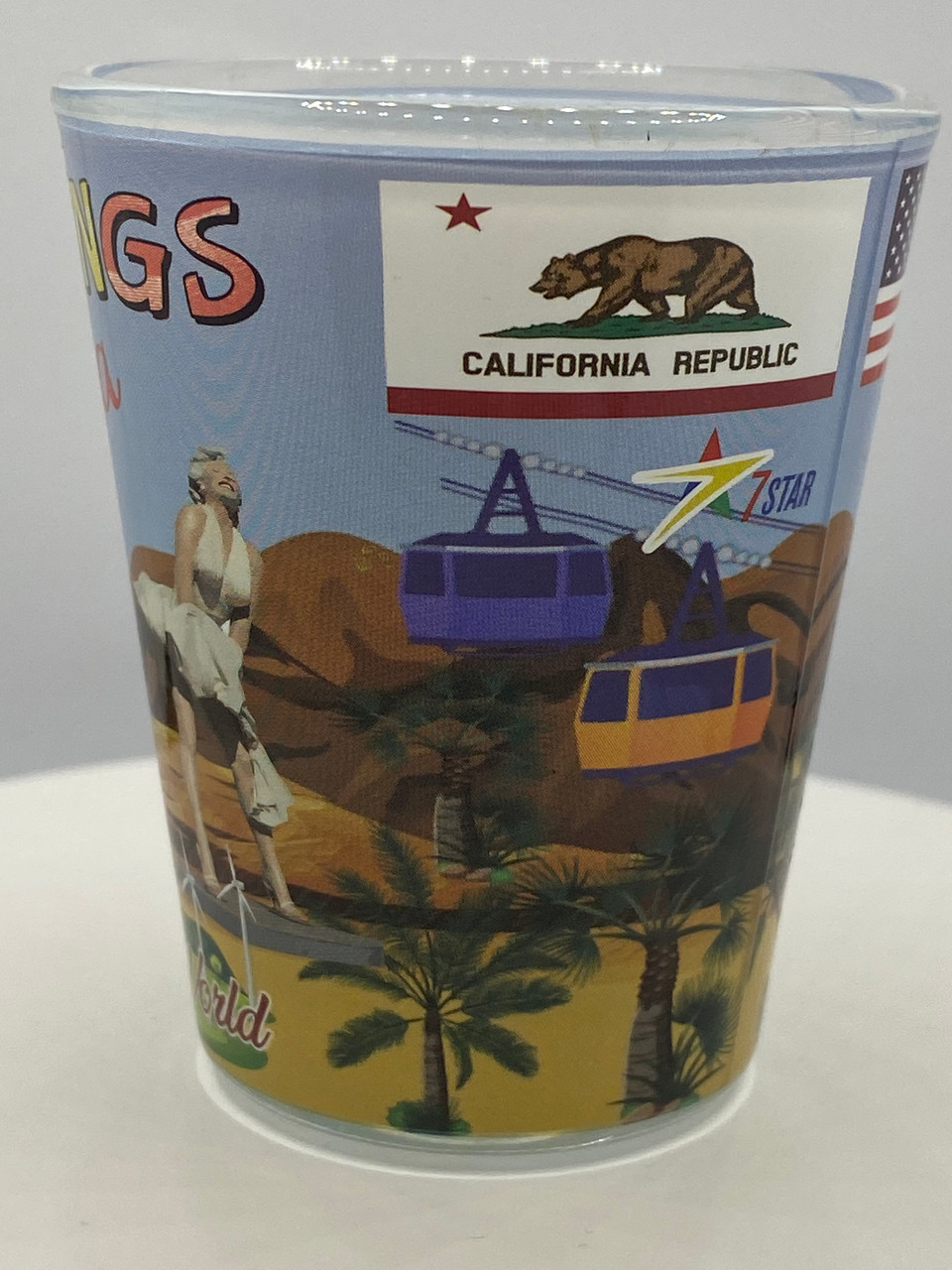 "Palm Springs" California Shot Glass 2 oz - 50 State Souvenirs