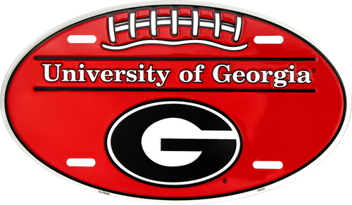 GA - Bulldog Car Tag Metal