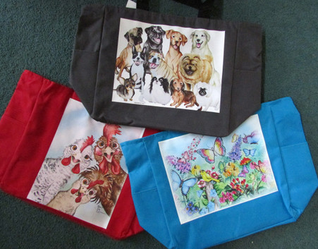 Zipper totes heavy canvas decorated - Udderly Delightful Designs by ...